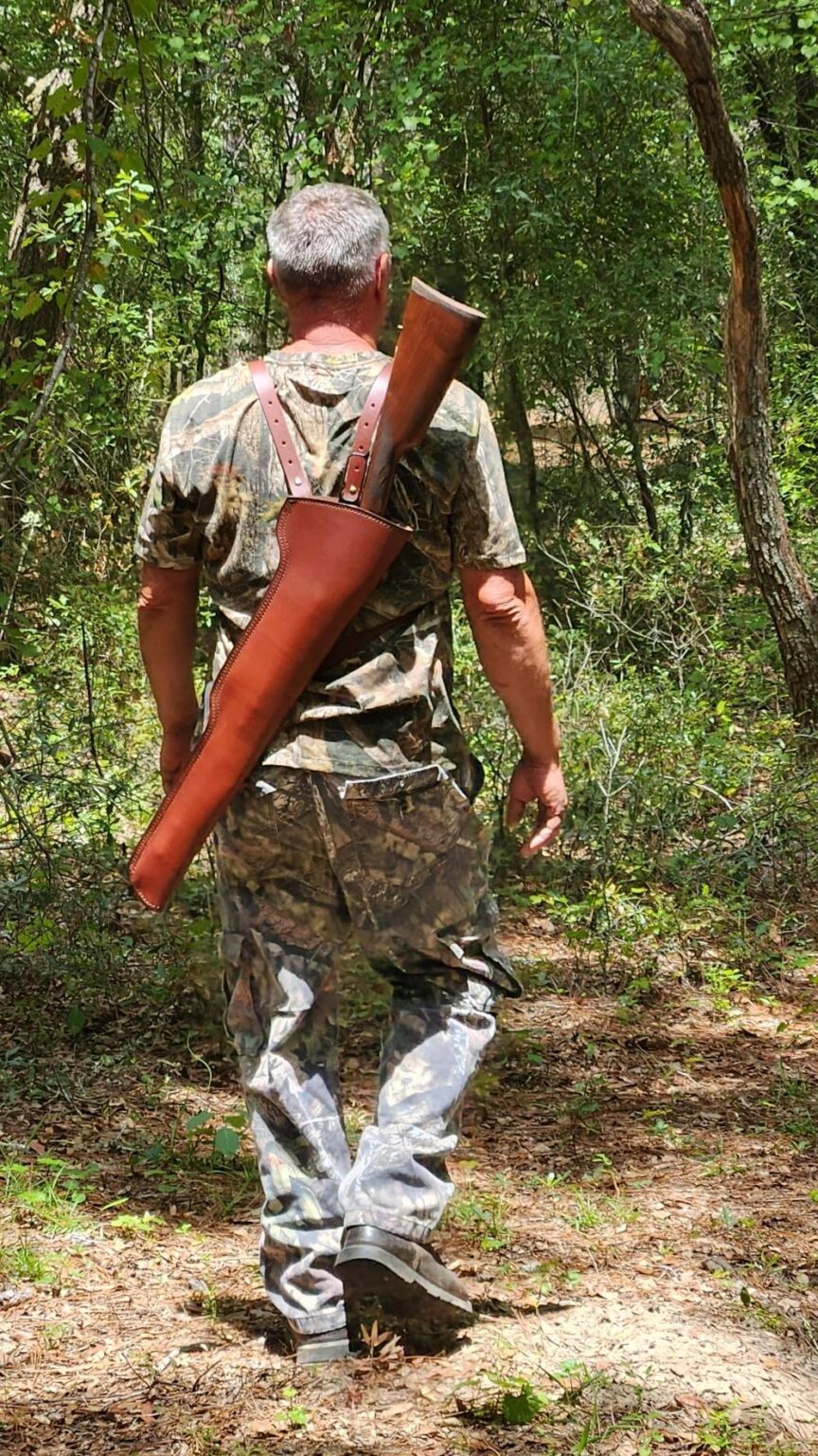 On the Back Carry Rifle Scabbard - RLO Custom Leather