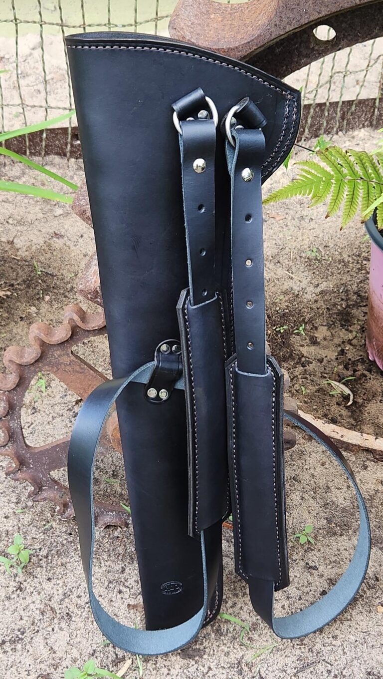 On the Back Carry Rifle Scabbard - RLO Custom Leather